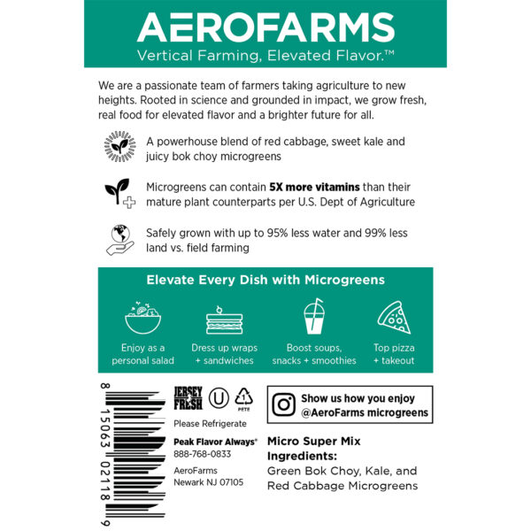 Vertically farmed micro super mix with elevated flavor from AeroFarms
